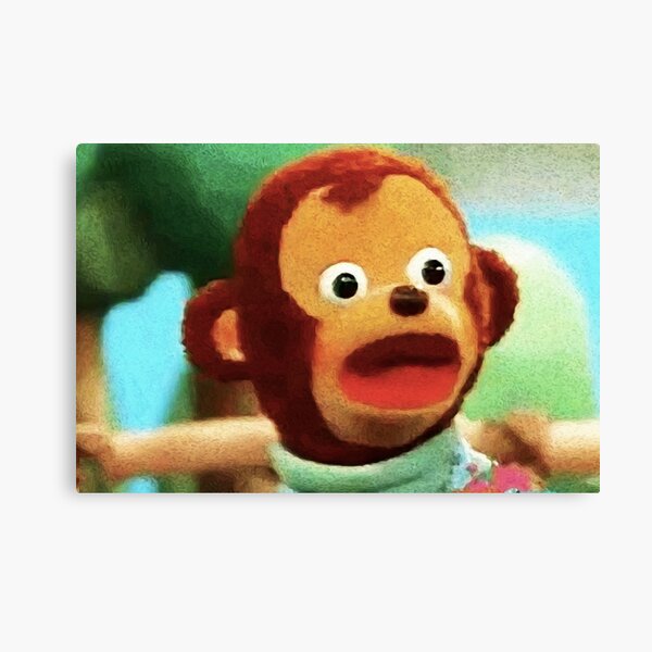 Monkey Puppet Meme Wall Art | Redbubble