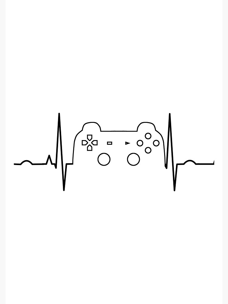 "Gamer Heartbeat Electrocardiogram EKG ECG" Poster by PH-Design | Redbubble