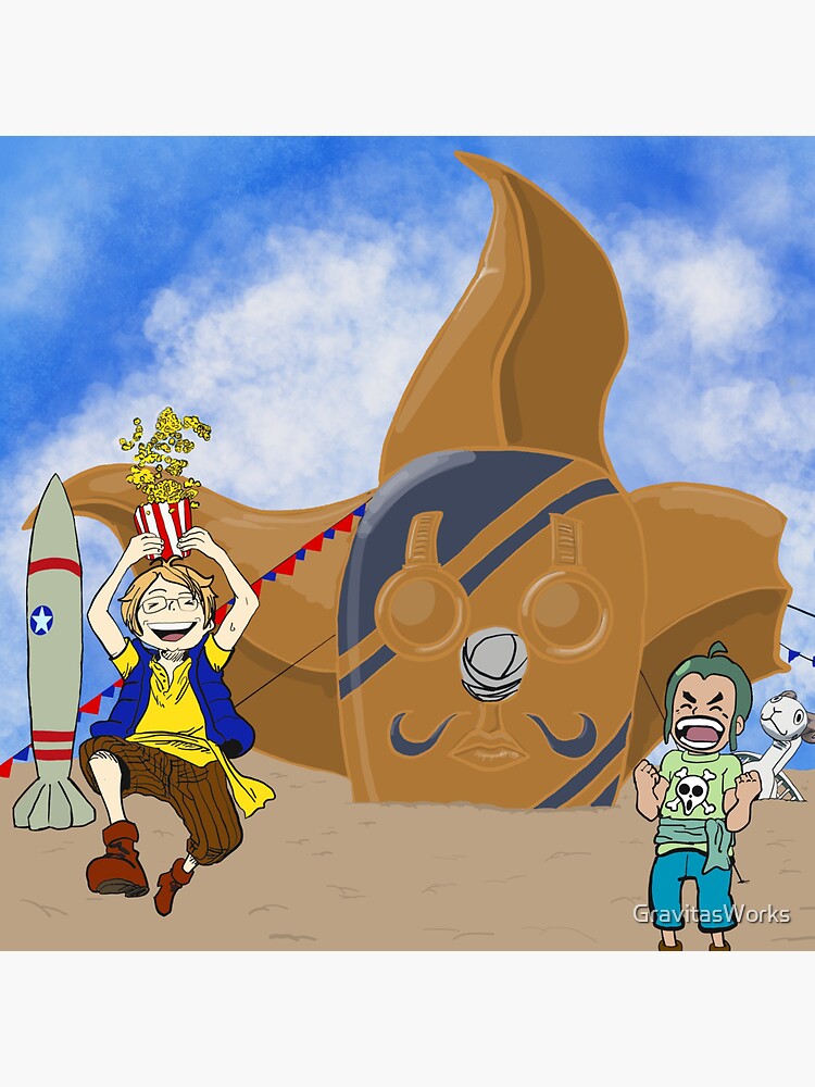 One Piece Usopp Astroworld Album Cover Sticker By Gravitasworks Redbubble