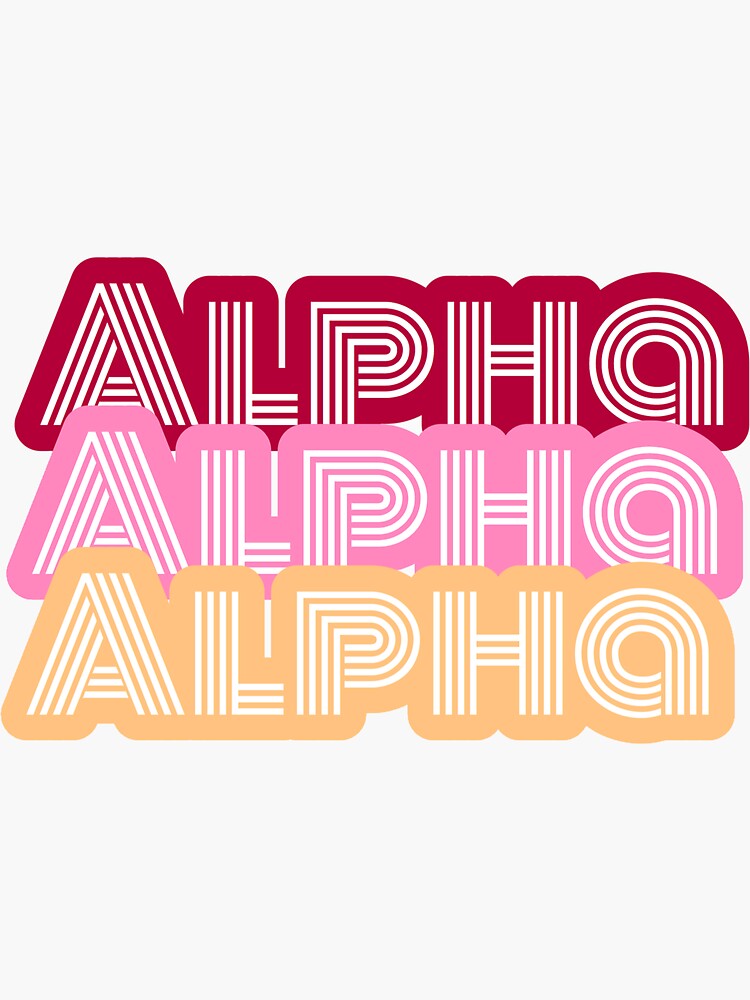 "Alpha sticker" Sticker by supermaddie98 | Redbubble