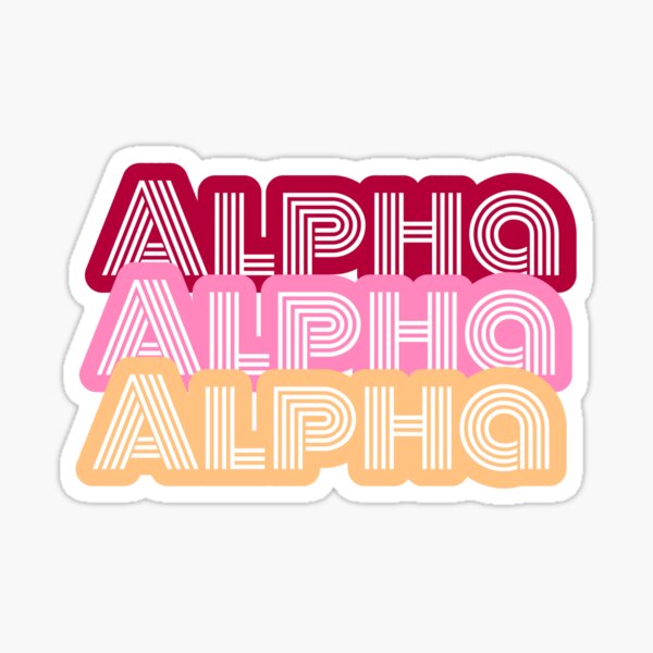 "Alpha sticker" Sticker by supermaddie98 | Redbubble