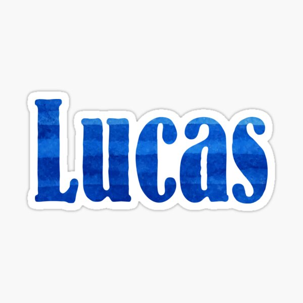 "Lucas abstract painting boy's name" Sticker for Sale by ComicKitsch ...
