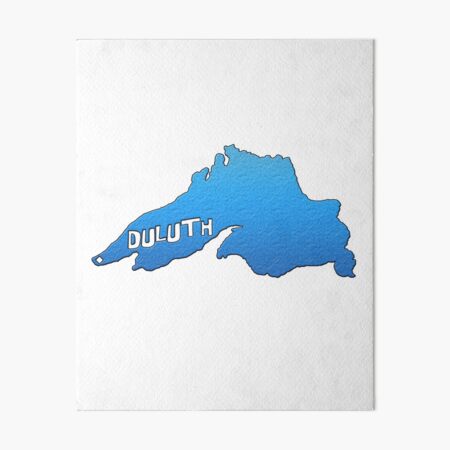 "Lake Superior Outline with "Duluth"" Art Board Print for Sale by ...