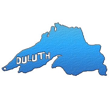 "Lake Superior Outline with "Duluth"" Art Board Print for Sale by ...