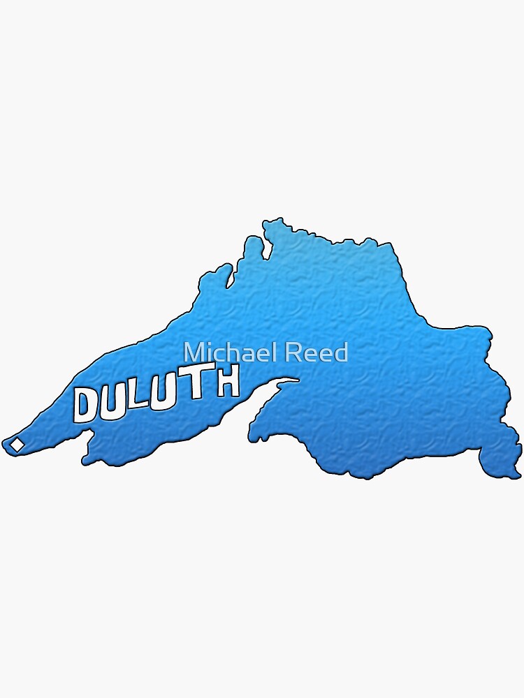 "Lake Superior Outline with "Duluth"" Sticker for Sale by gorff | Redbubble