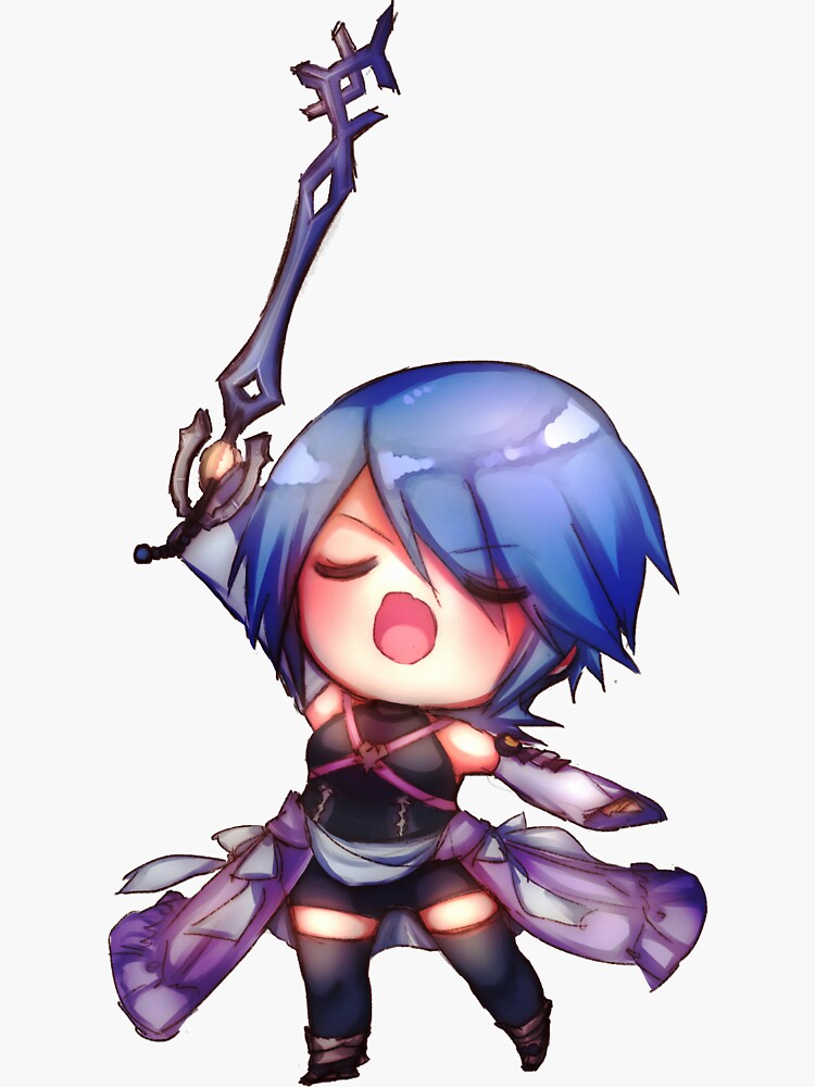"Aqua Chibi" Sticker by ladyhero | Redbubble
