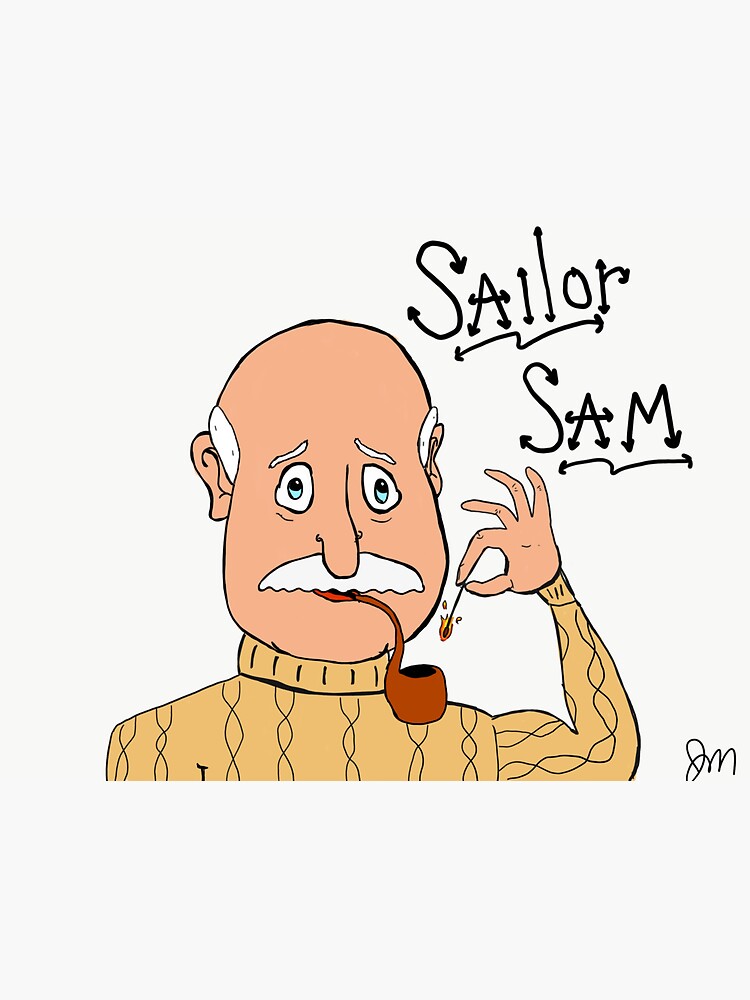 "Sailor Sam" Sticker for Sale by mucktoonnetwork | Redbubble