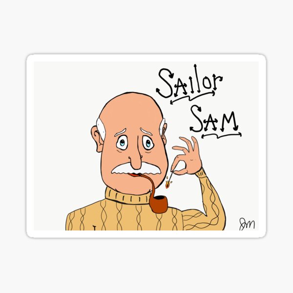 "Sailor Sam" Sticker for Sale by mucktoonnetwork | Redbubble