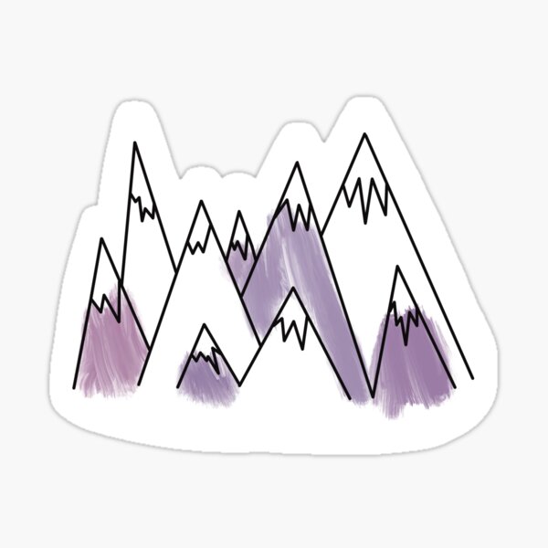"purple mountain majesty" Sticker by ejsketches | Redbubble