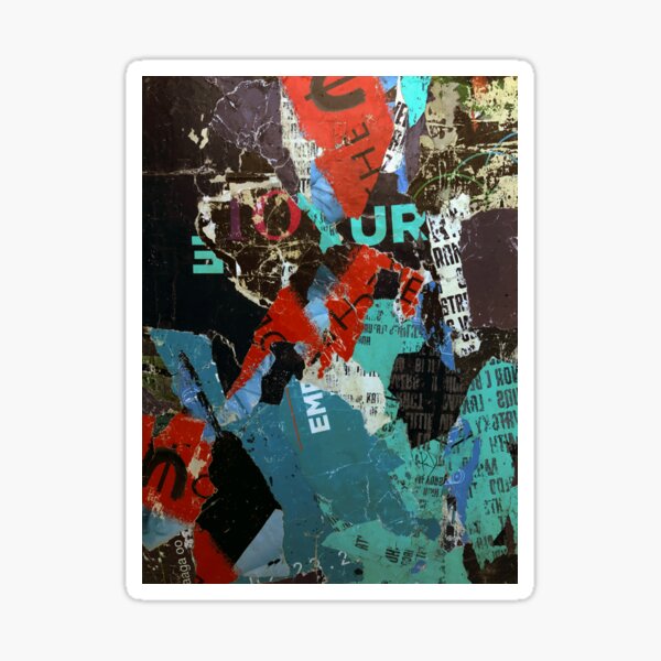 "Flyposter Collage Artwork / Abstract Art" Sticker by FuzzyHoney ...