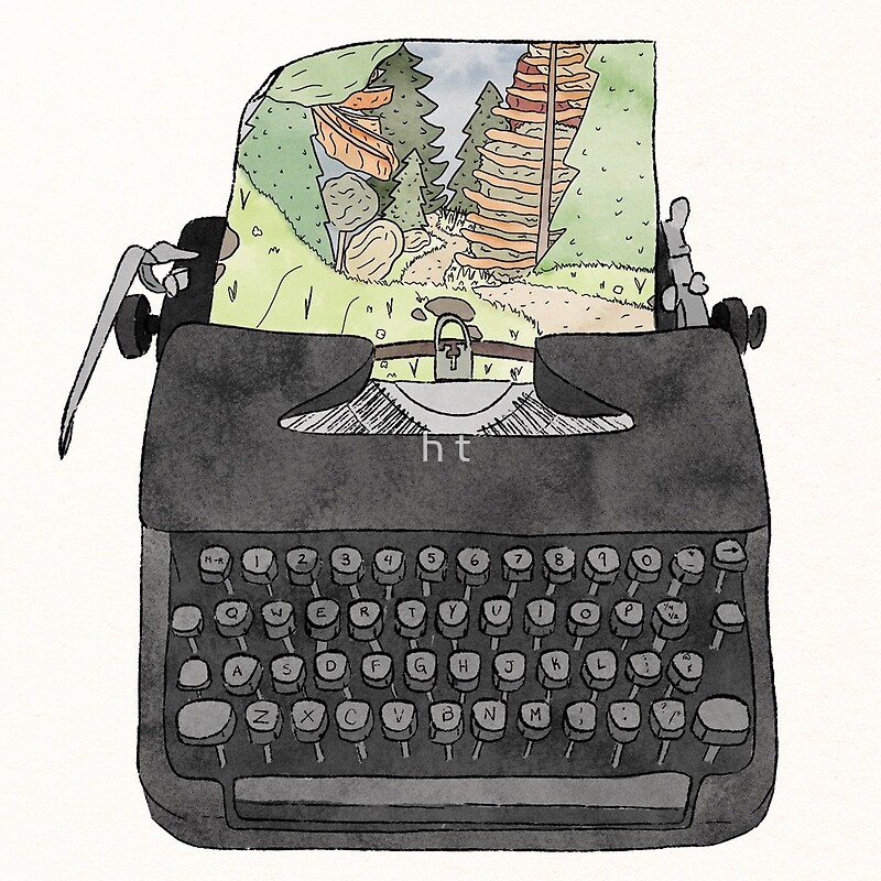"writing a world" by h t | Redbubble