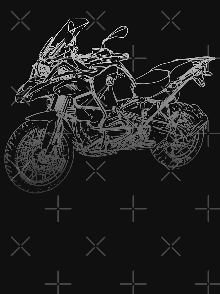 "R1200GS Adventure K51 pencil silhouette motorcycle touring enduro dual ...