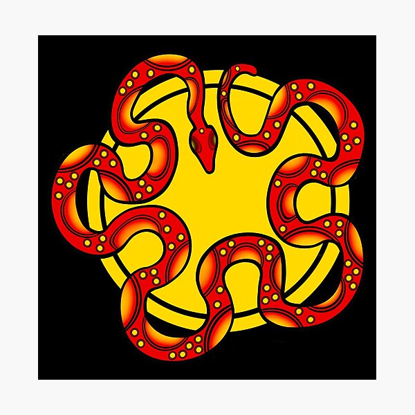 Lámina fotográfica «Rainbow Serpent - versión 1» de Kestrelle | Redbubble