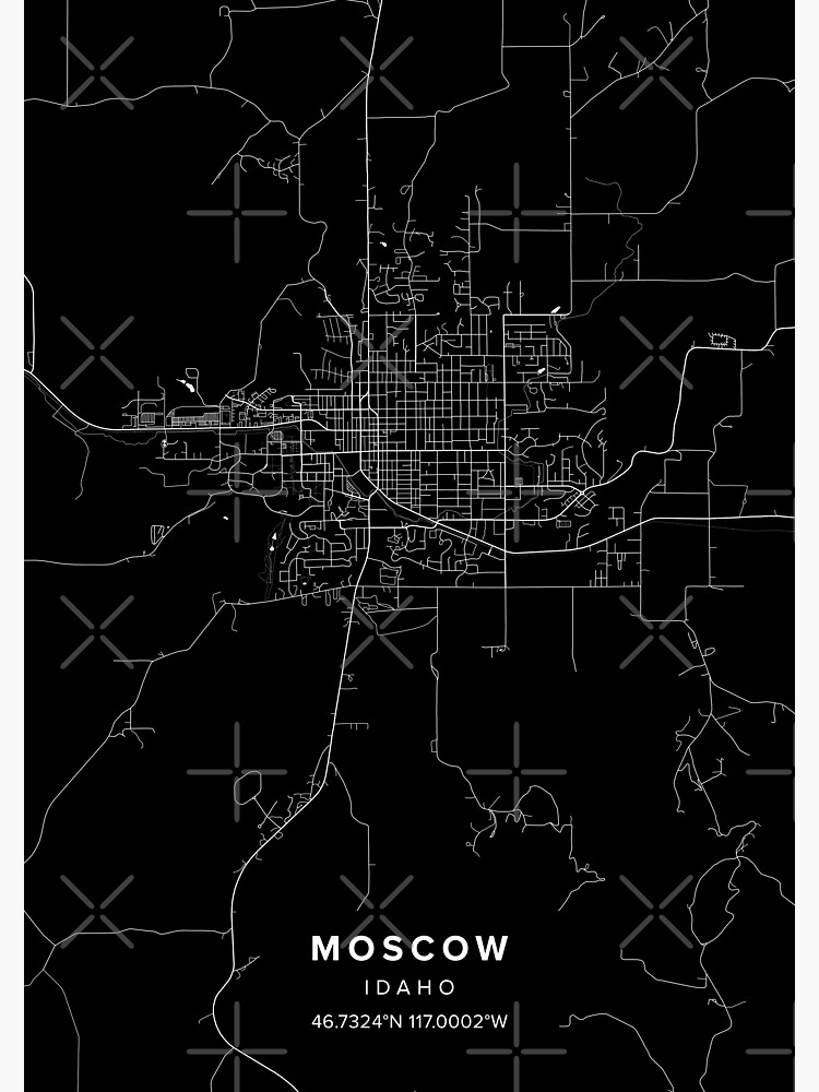 "Moscow Idaho Map" Poster for Sale by Kara515 | Redbubble
