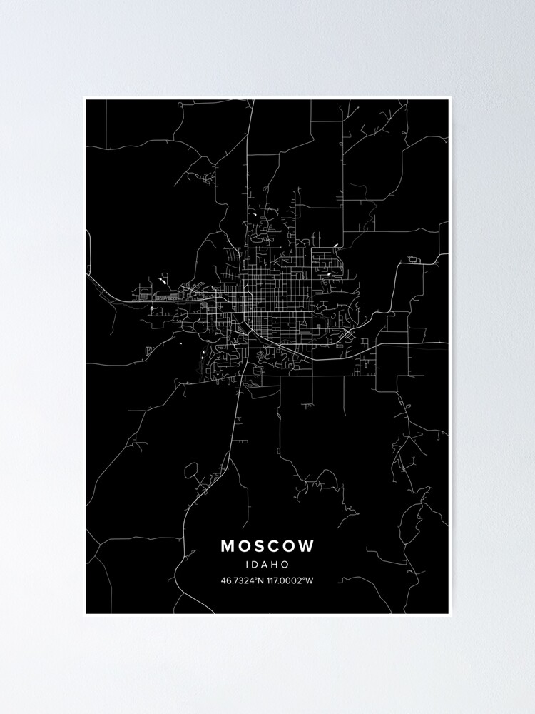 "Moscow Idaho Map" Poster for Sale by Kara515 | Redbubble