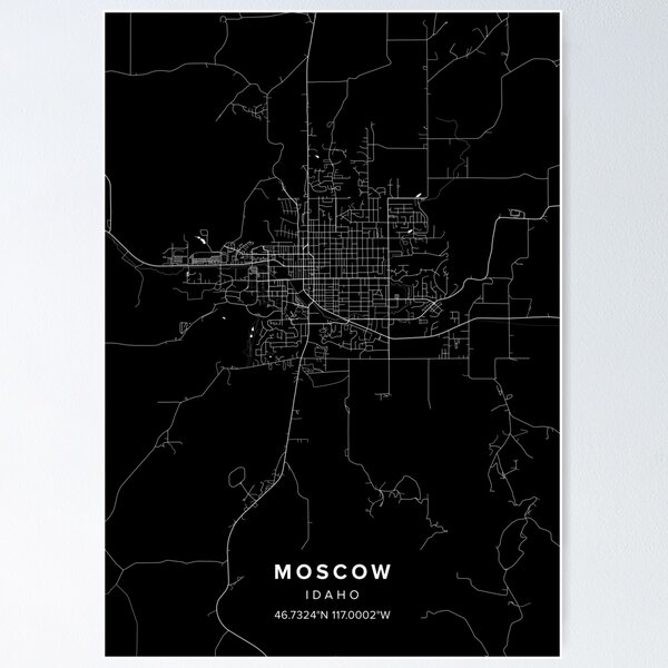 "Moscow Idaho Map" Poster for Sale by Kara515 | Redbubble