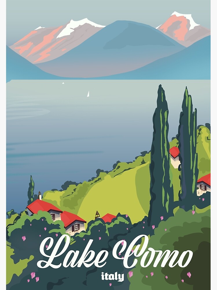 "Lake Como Italy " Poster for Sale by vectorwebstore | Redbubble