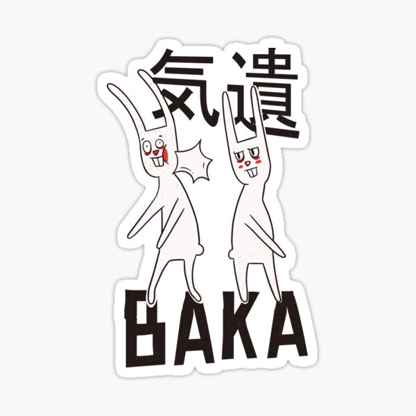 "Baka, funny rabbit slap in the face" Sticker for Sale by DerSenat ...