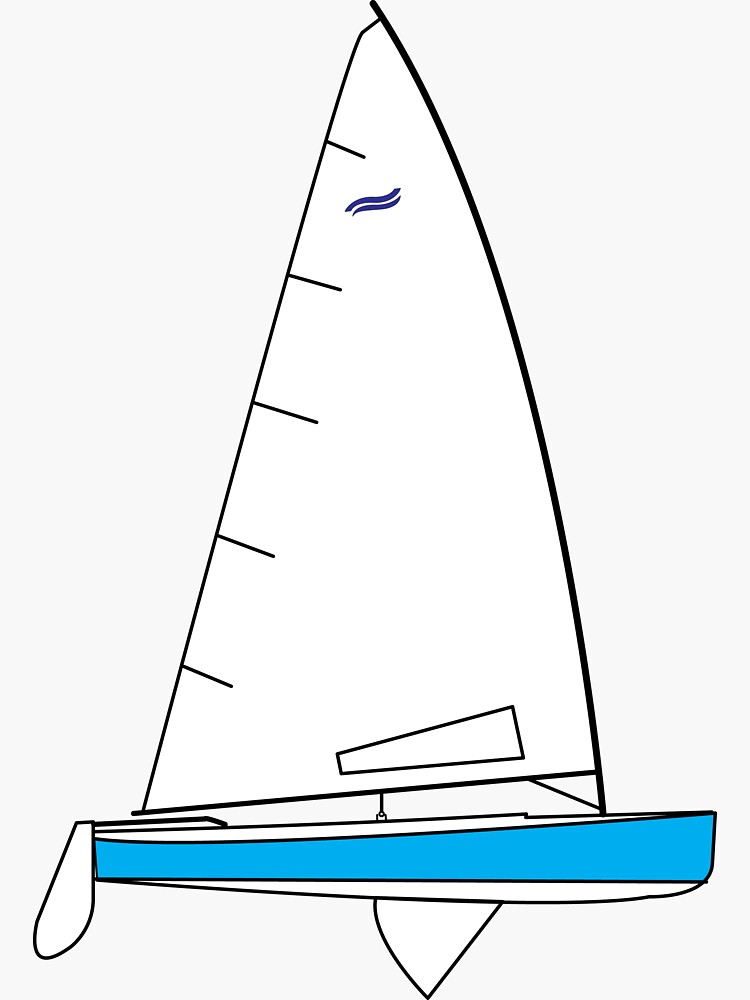 "Finn Sailing Dinghy" Sticker by CHBB | Redbubble