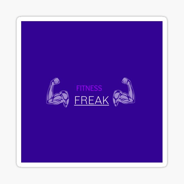 "FITNESS FREAK LOGO" Sticker for Sale by abhishek259 | Redbubble