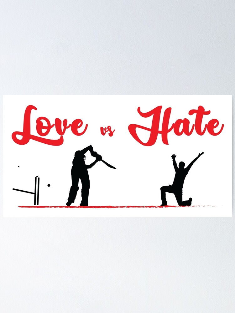 "Love vs Hate" Poster for Sale by VectorPB | Redbubble