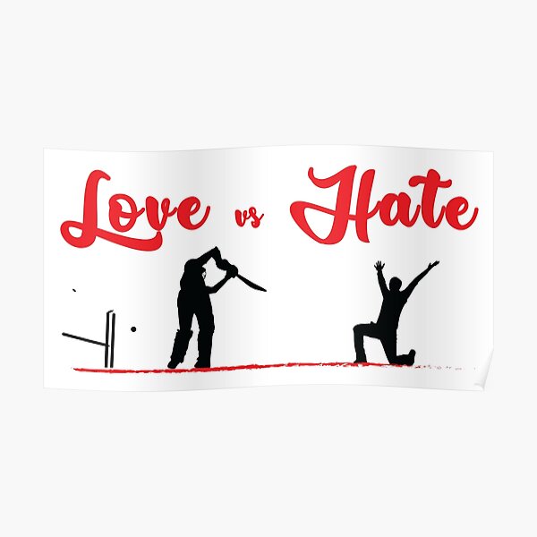 "Love vs Hate" Poster for Sale by VectorPB | Redbubble