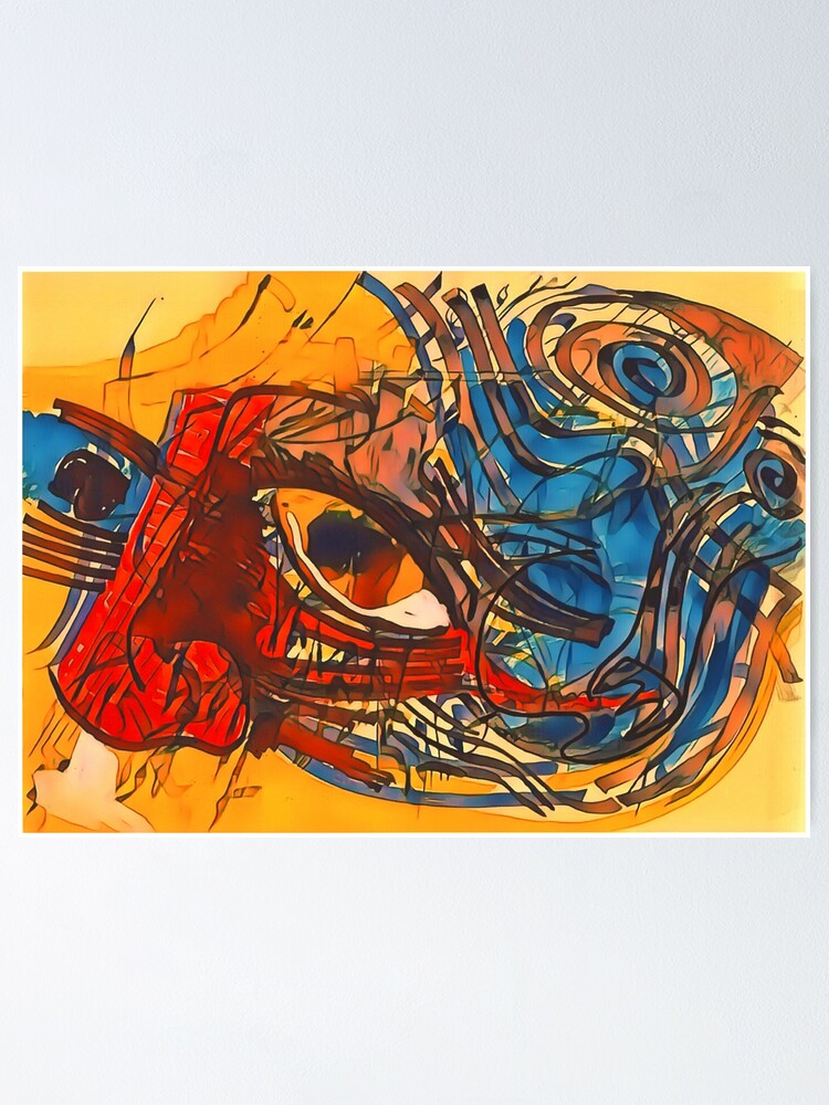 "The man with the red face" Poster by olegaltunian | Redbubble