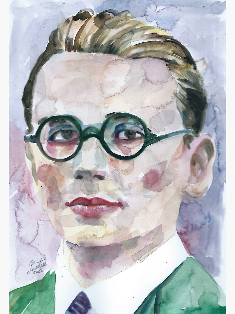 "KURT GODEL watercolor portrait" Poster by lautir | Redbubble