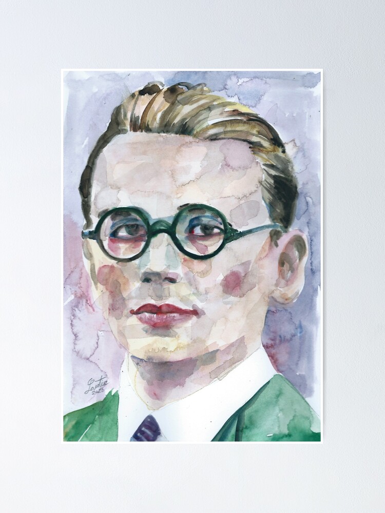 "KURT GODEL watercolor portrait" Poster by lautir | Redbubble