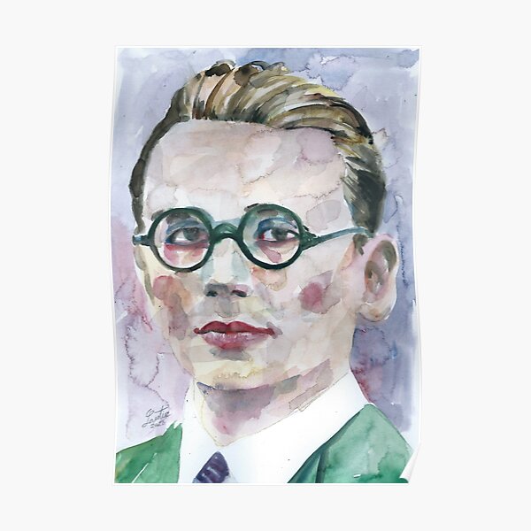 "KURT GODEL watercolor portrait" Poster by lautir | Redbubble