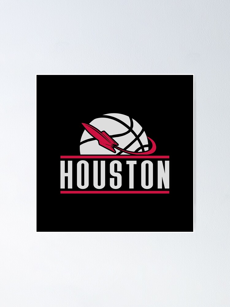 "Houston basketball custom black logo" Poster for Sale by jimmyfenomeno ...