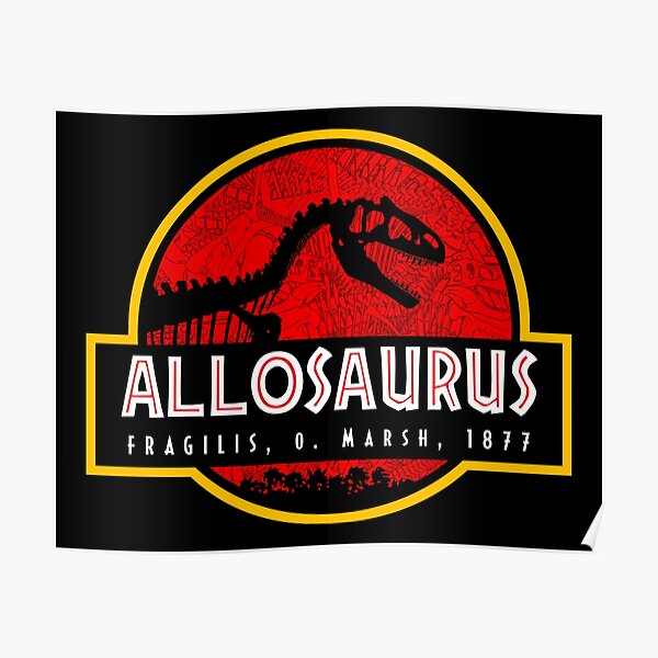 "Allosaurus logo" Poster for Sale by OniPunisher | Redbubble