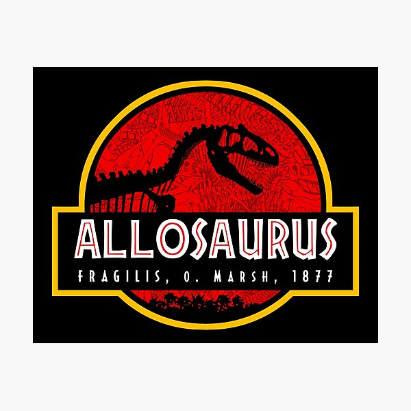 "Allosaurus logo" Photographic Print for Sale by OniPunisher | Redbubble