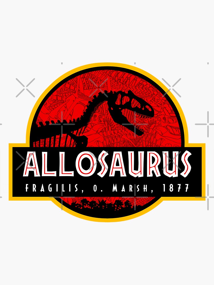 "Allosaurus logo" Sticker by OniPunisher | Redbubble