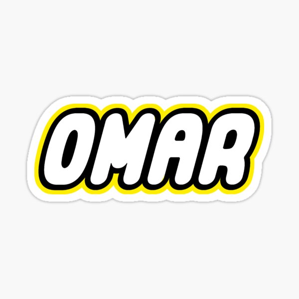 "Omar Bricks - name" Sticker by Urosek | Redbubble