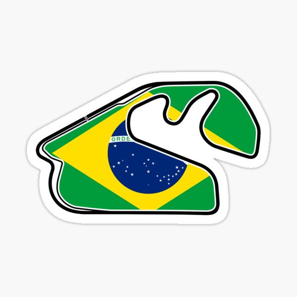 "Brazil Interlagos F1 Circuit" Sticker by TableTopDesigns | Redbubble
