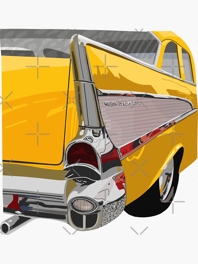 "57 Chevy" Sticker for Sale by jenbucheli | Redbubble