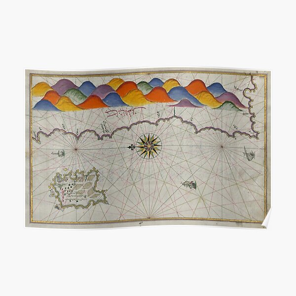 "Map of the Island of Bozjah (Tenedos) Off the Coast of Anatolia by ...
