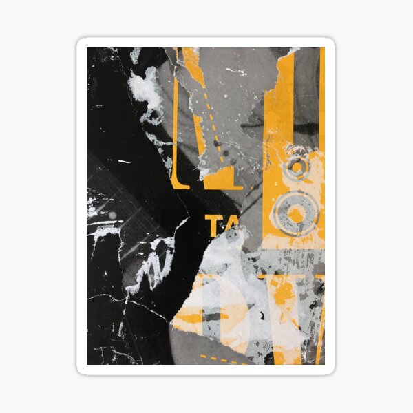 "Modern Abstract Collage / Decollage" Sticker for Sale by FuzzyHoney ...