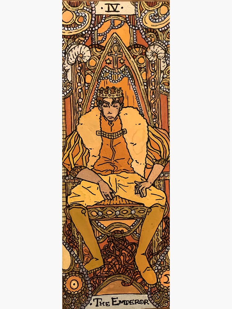 "Tarot Card: IV - The Emperor " Sticker for Sale by EvanFrancis | Redbubble