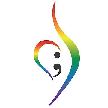 "Rainbow NEDA symbol plus semicolon" Sticker for Sale by GooseStudiosCo ...