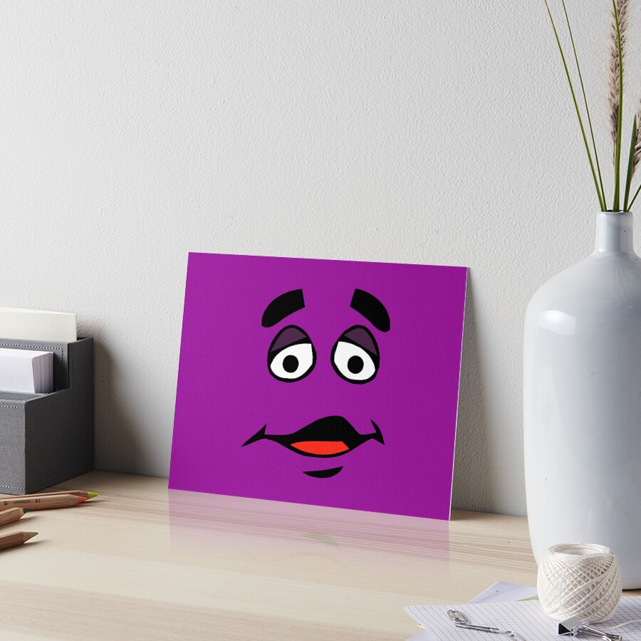 "Grimace Cartoon Design - Transparent Background " Art Board Print for ...