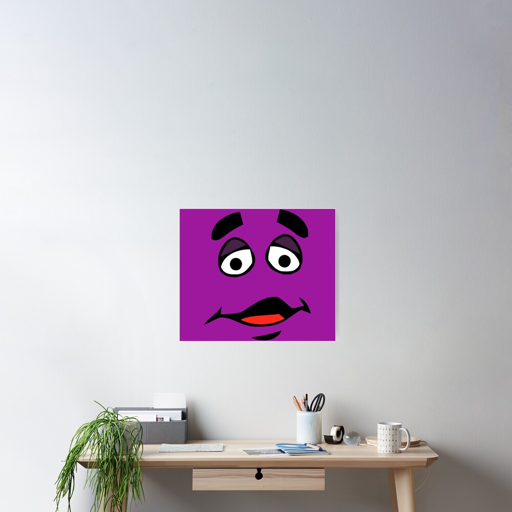 "Grimace Cartoon Design - Transparent Background " Poster for Sale by ...