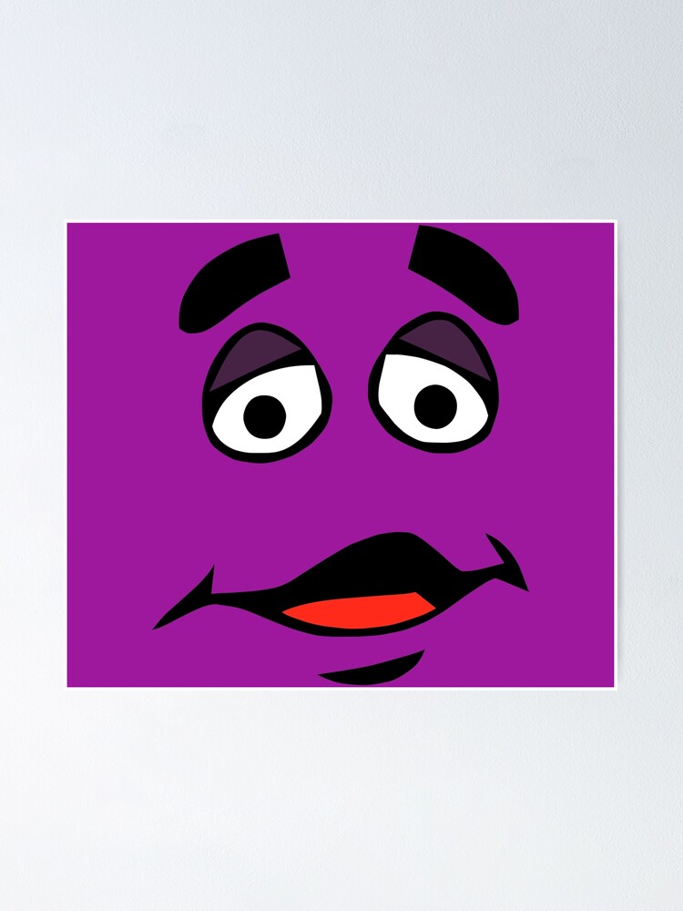 "Grimace Cartoon Design - Transparent Background " Poster for Sale by ...