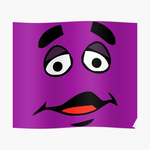 "Grimace Cartoon Design - Transparent Background " Poster for Sale by ...