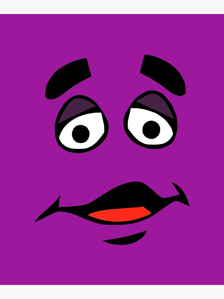 "Grimace Cartoon Design - Transparent Background " Mounted Print for ...