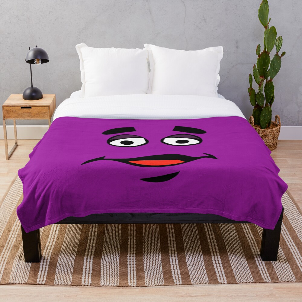 "Grimace Cartoon Design - Transparent Background " Throw Blanket for ...