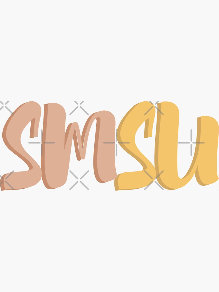 "SMSU" Sticker by bathwater | Redbubble