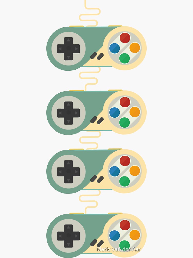 "Retro controller" Sticker for Sale by Maticed | Redbubble