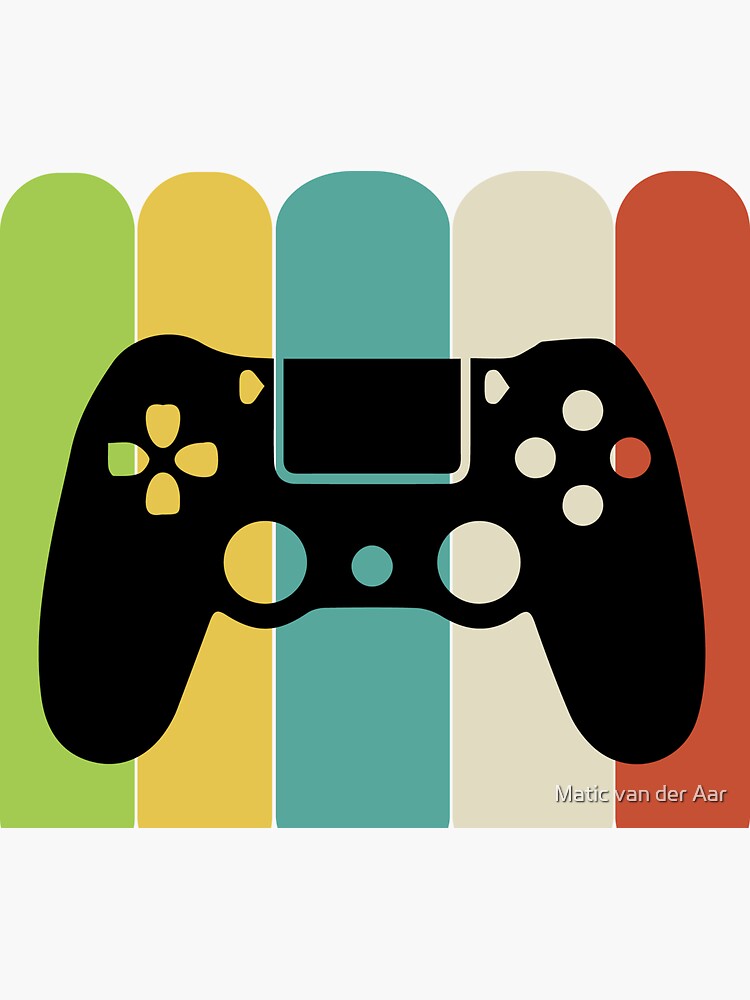 "Retro controller" Sticker by Maticed | Redbubble
